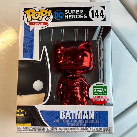 Funko | Toys | Funko Pop Dc Super Heroes Batman 44 Red Chrome Funko ...